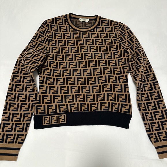Fendi | Sweaters | Fendi Logo Knit Sweater | Poshmark